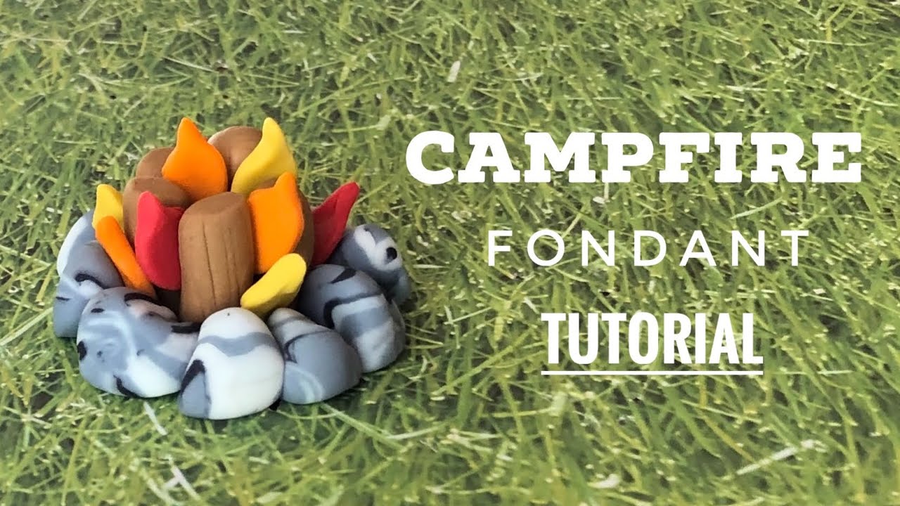 How to make a fondant CAMPFIRE - YouTube