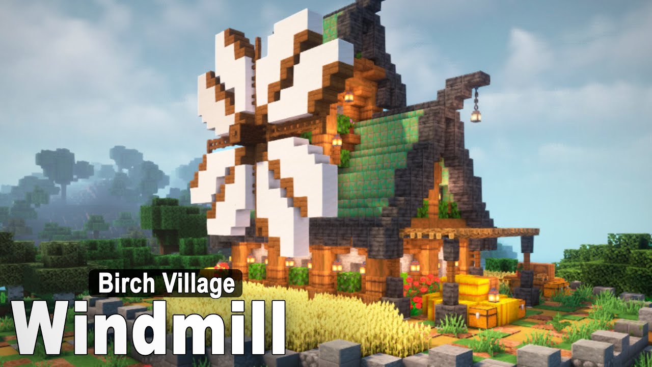 Minecraft: How to build a WINDMILL | Village Tutorial - YouTube