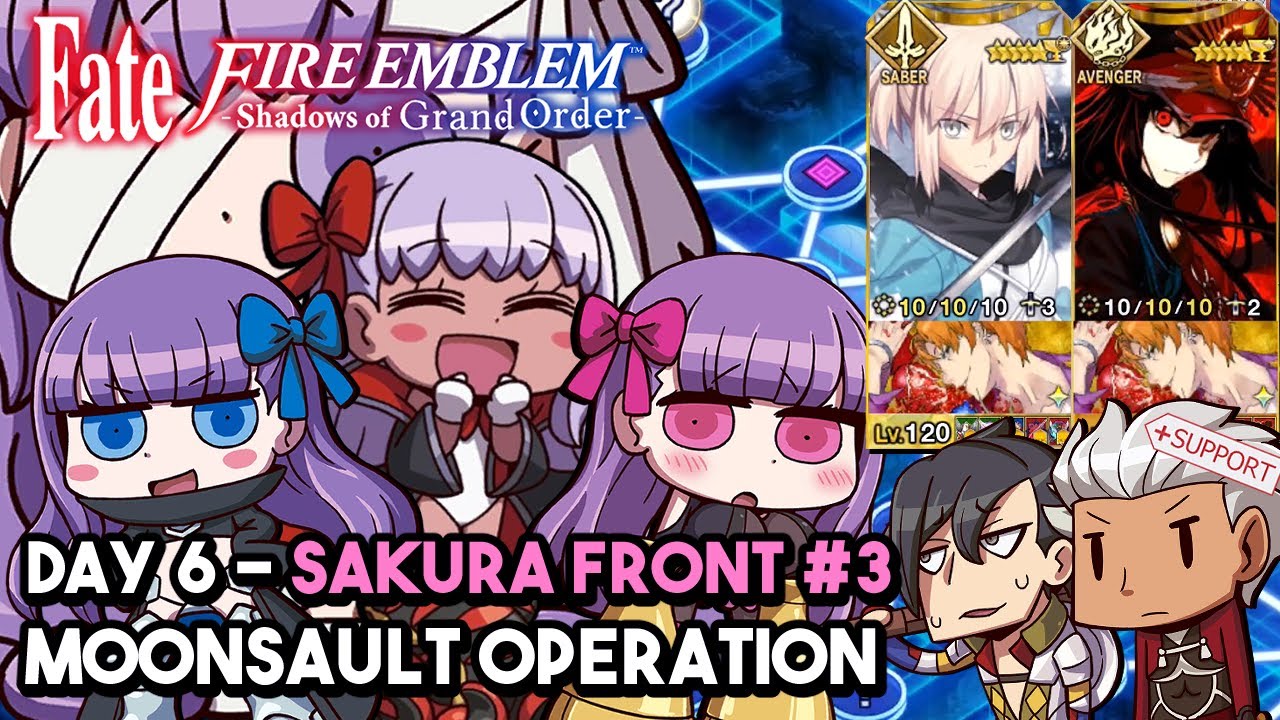 【FGO】SAKURA Grail Front #3 - Okita & Nobunaga feat. Mandricardo & EMIYA - Moonsault Operation ...