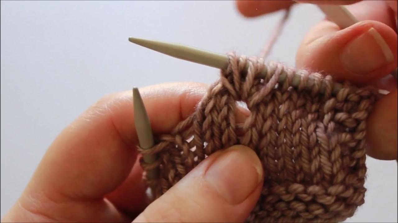 How to draw a loop through your knitting - YouTube