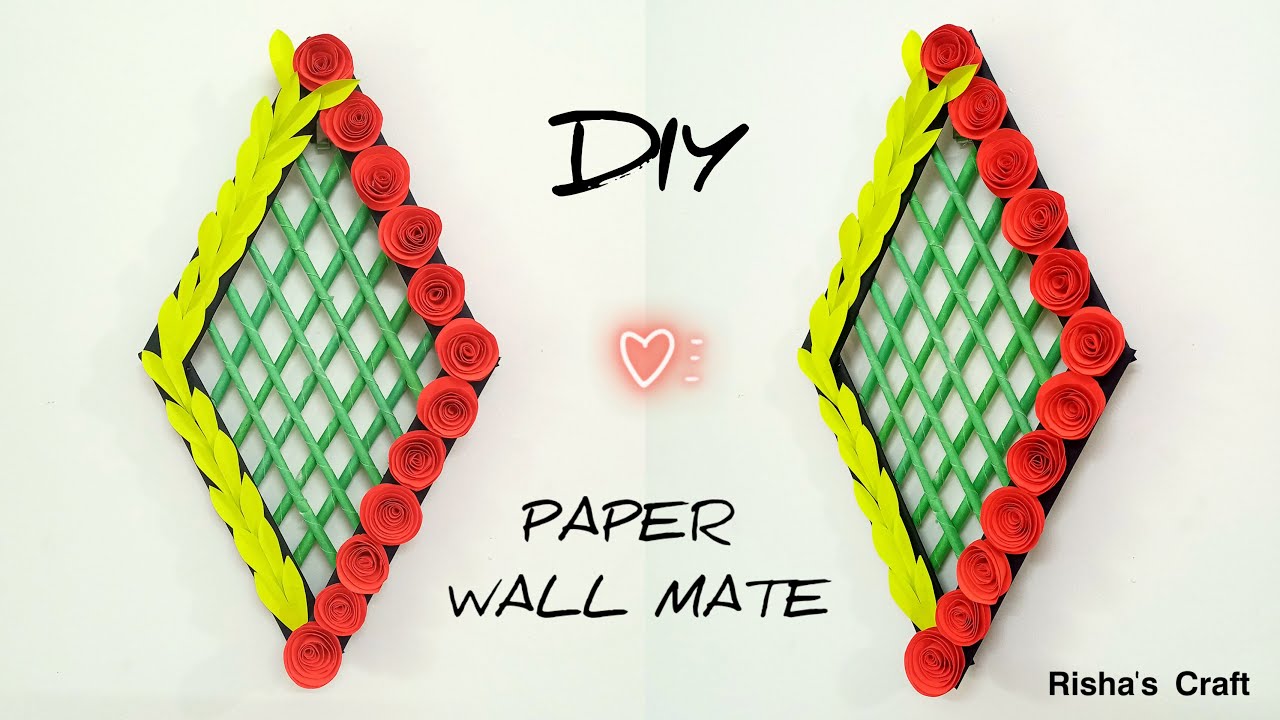 DIY Paper Wall Mate | Unique Home Decoration Idea With Paper - YouTube