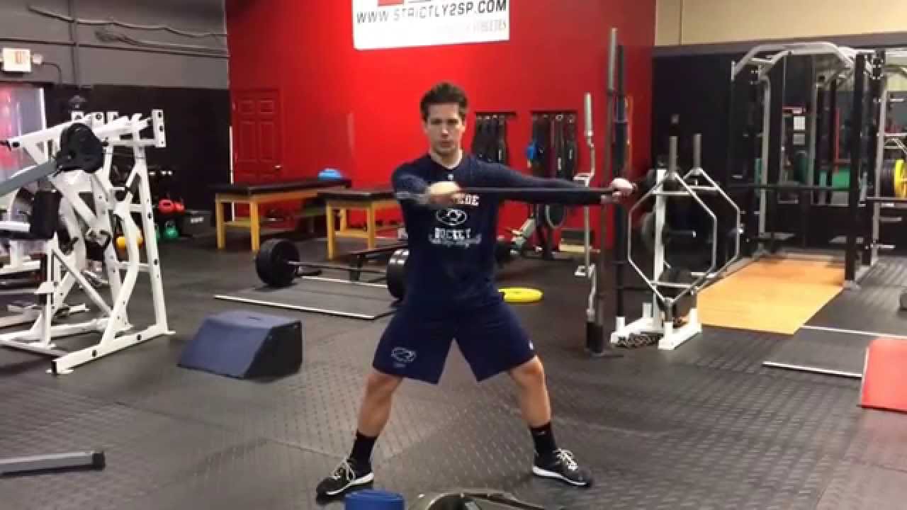 Wide stance cable chop - YouTube