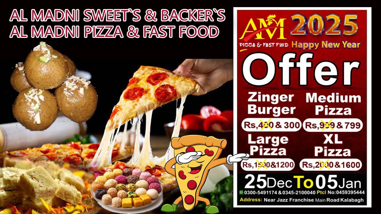 Al Madni Sweets,Bakers,Cosmetics And Al Madni Pizza & Fast Food ...