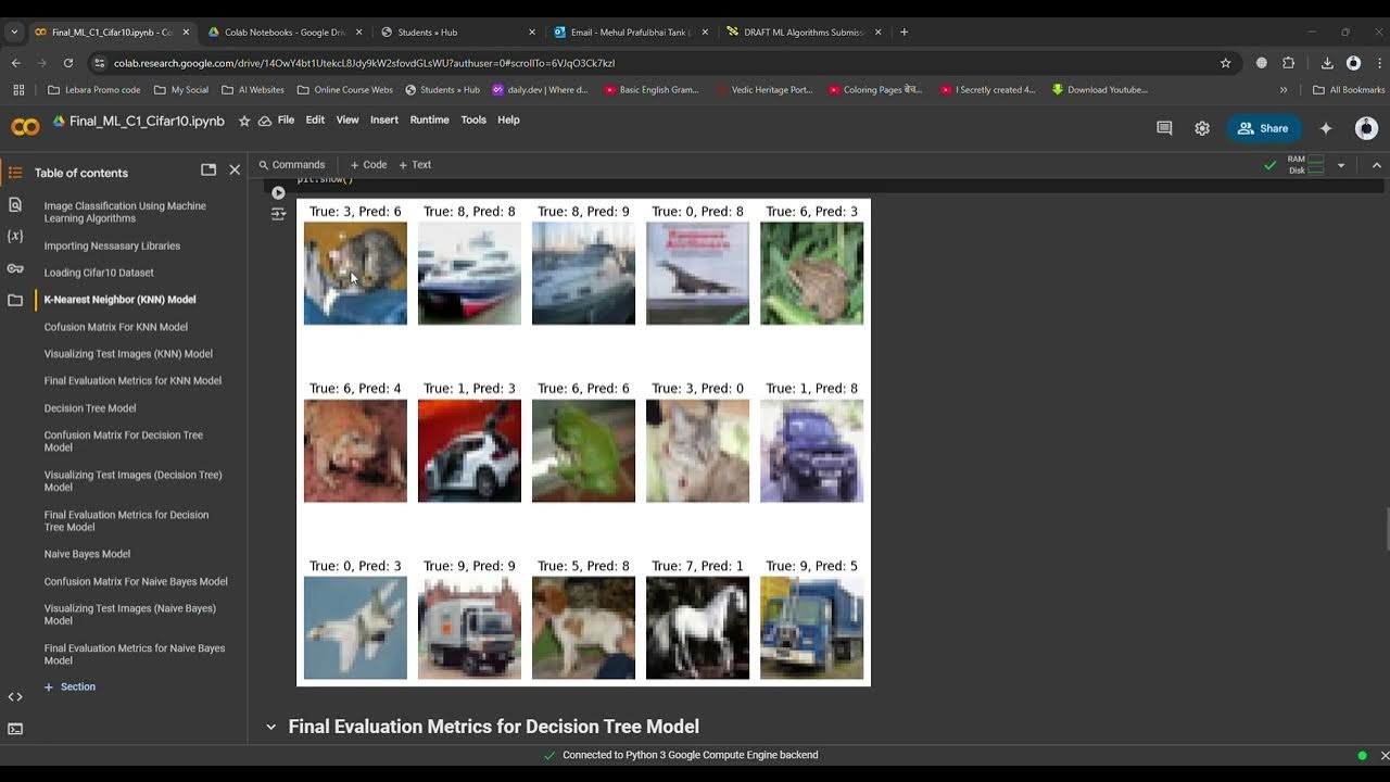 Image Classification Using Machine Learning Algorithms | Mehul Tank | Cifar10 Dataset. - YouTube