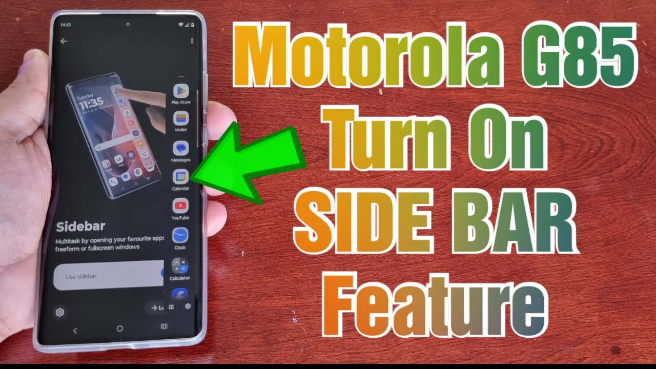Motorola G85 Turn On the SIDE-BAR Feature| Multitask by opening your ...