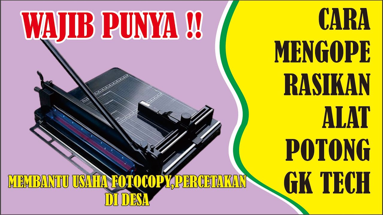 Cara Mengoperasikan Alat Potong Gk-Tech - YouTube