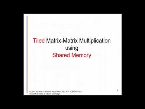 Lecture #5 - Locality and Tiled Matrix Multiplication - YouTube
