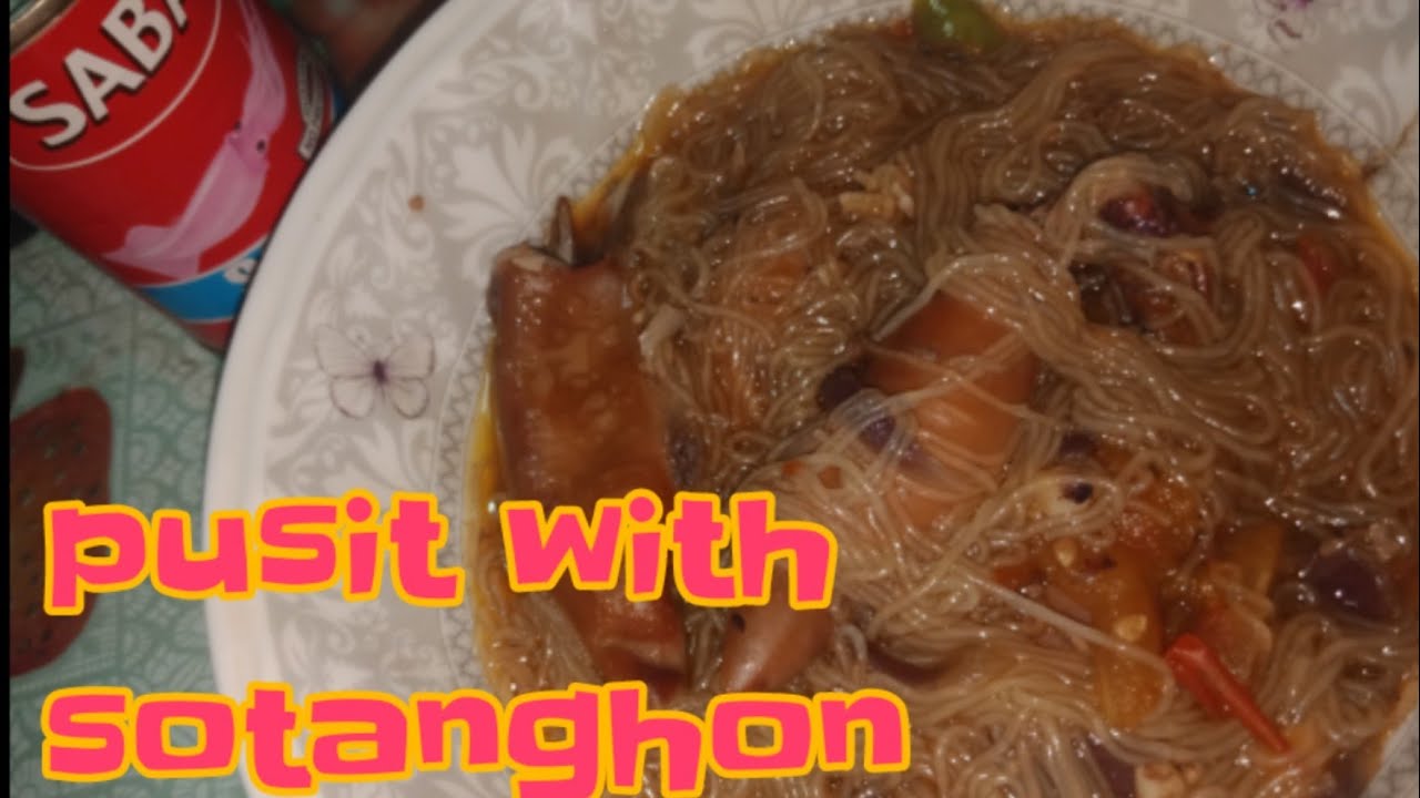 PUSIT RECIPE|GINISANG PUSIT WITH SOTANGHON - YouTube