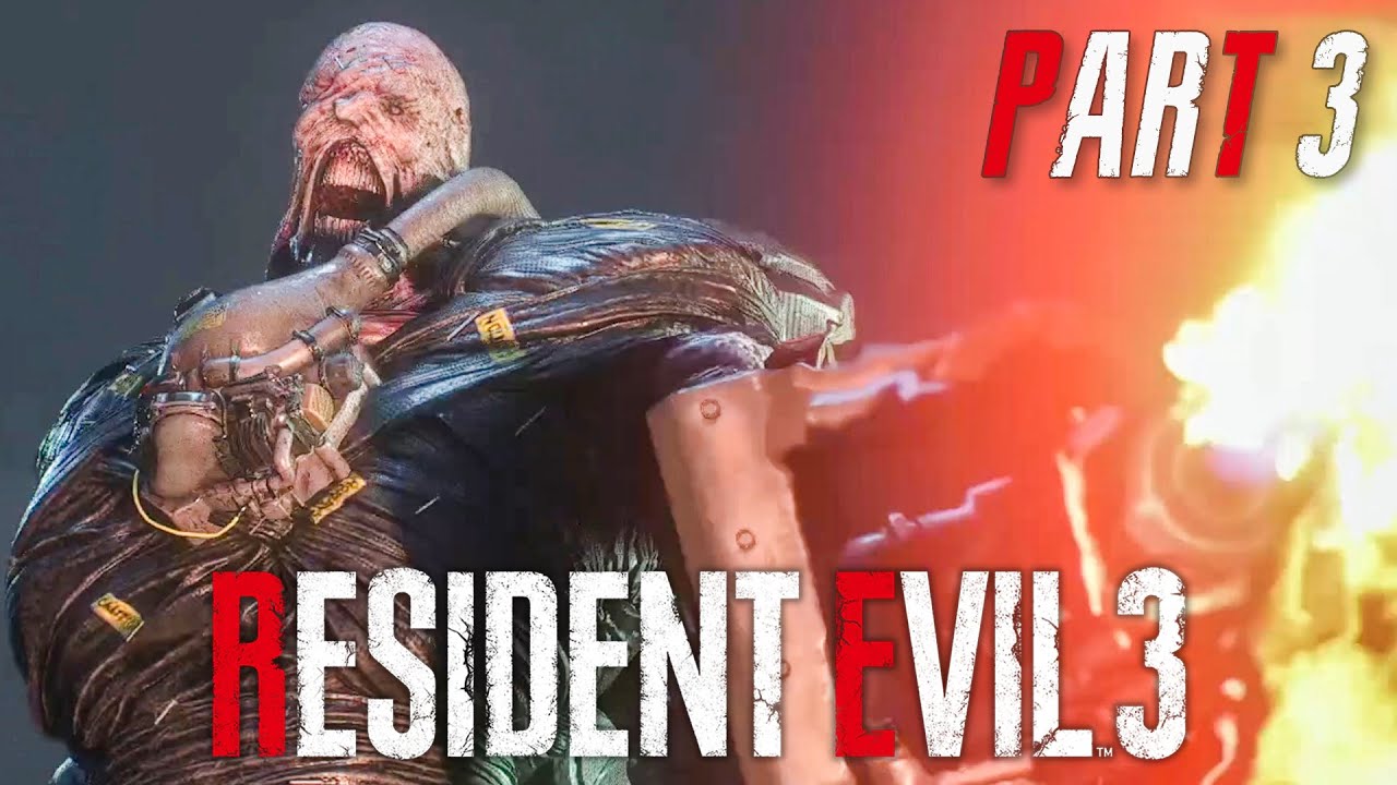 RESIDENT EVIL 3 FIRST BOSS FIGHT Walkthrough Gameplay Part 3! (RE3 ...