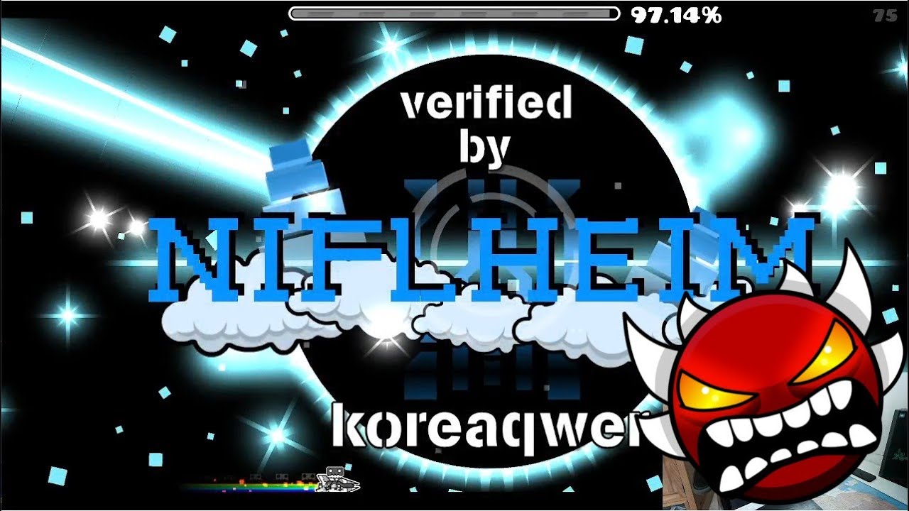 75Hz 5000 STARS Niflheim 100% by Vismuth(Extreme Demon)Geometry Dash2.13(New Hardest)(10 sur 10 ...