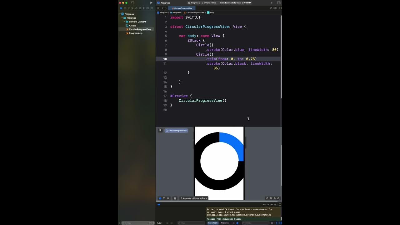 Custom Circular Progress View in SwiftUI - YouTube