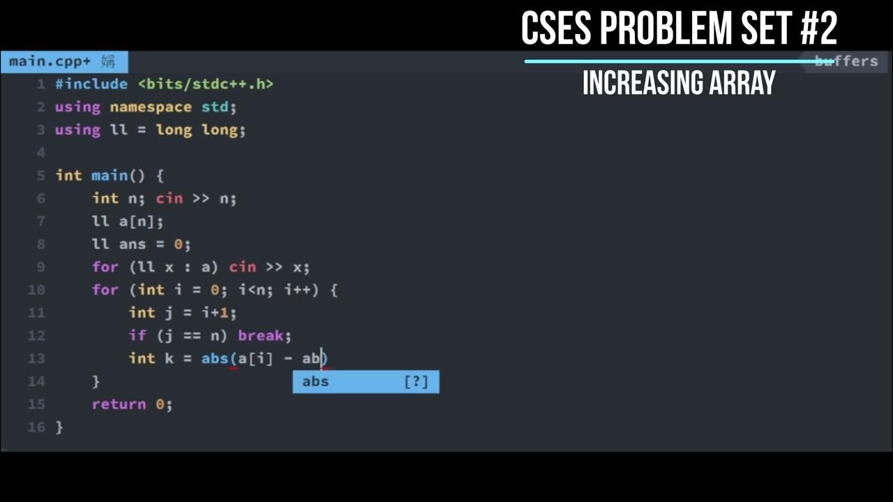 CSES PROBLEM SET #2 - YouTube