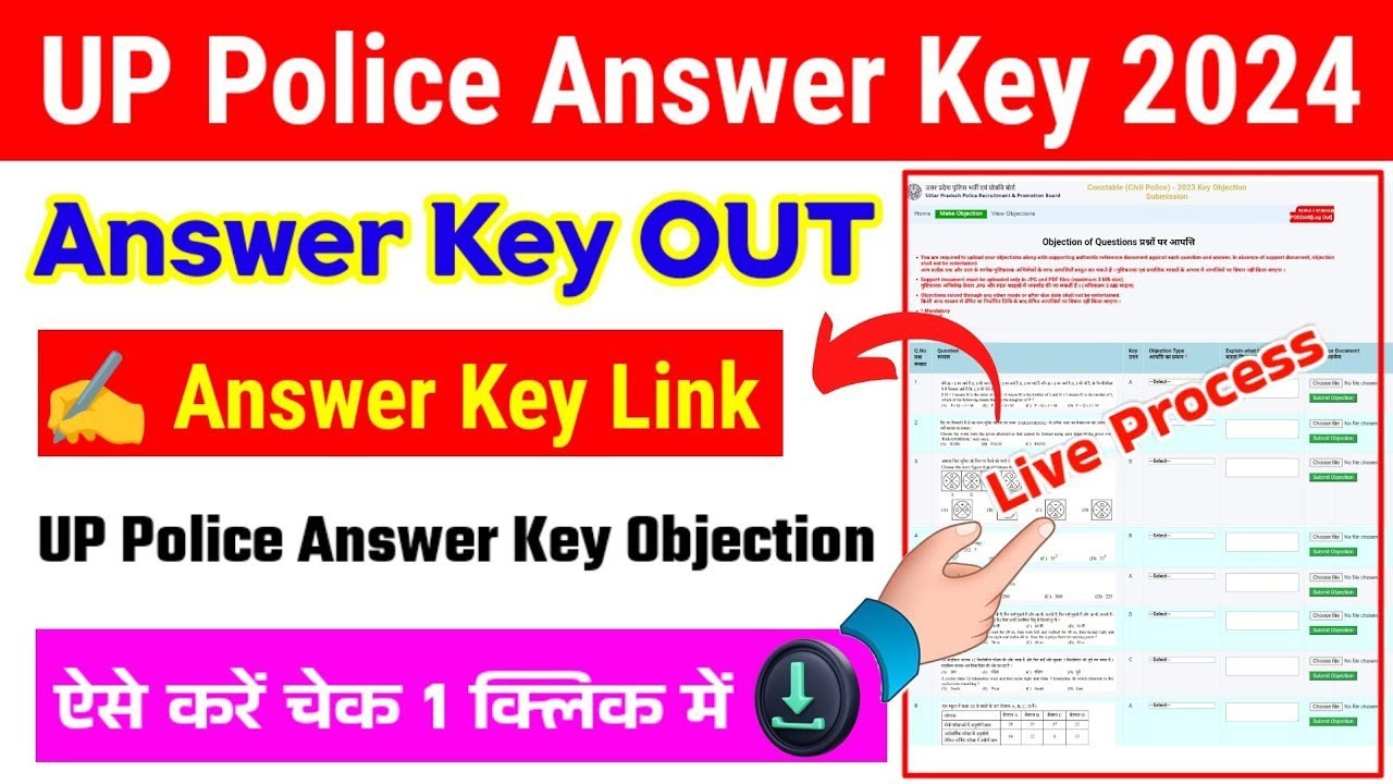 #UP Police Constable Answer Key 2024#/upp answer key 2024/##UP police ...