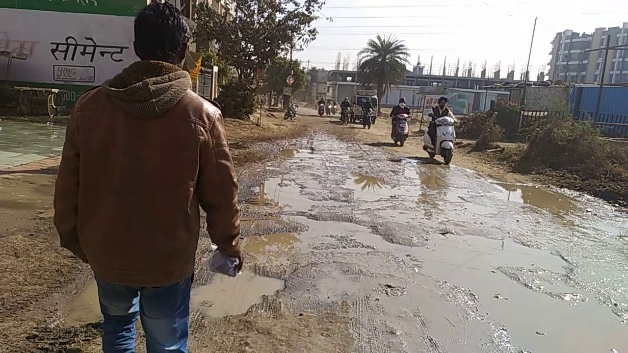 Limbodi Indore - worst situation of road from last year. - YouTube