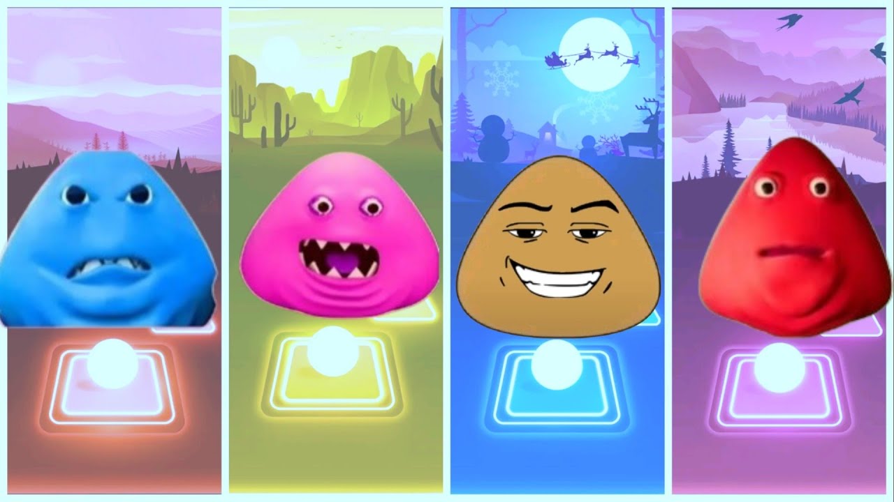 POU BLUYE COFFIN 🆚 POU PINK COFFIN 🆚 POU SMILEY COFFIN 🆚 POU CARZY ...