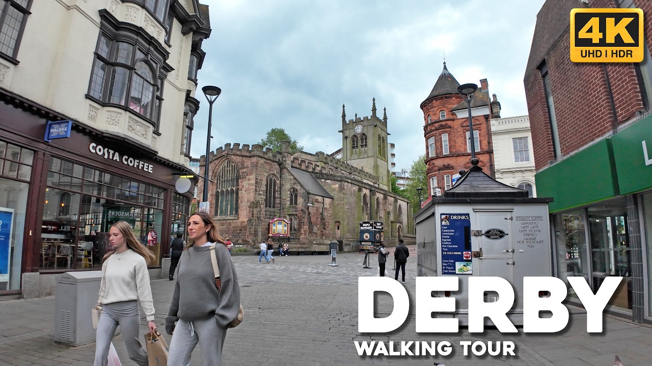 Derby City Centre 4K Walk - YouTube