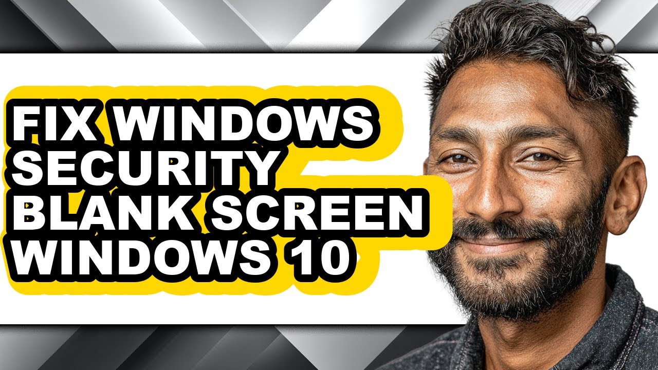 How to Fix Windows Security Blank Screen Windows 10 (only Way) - YouTube
