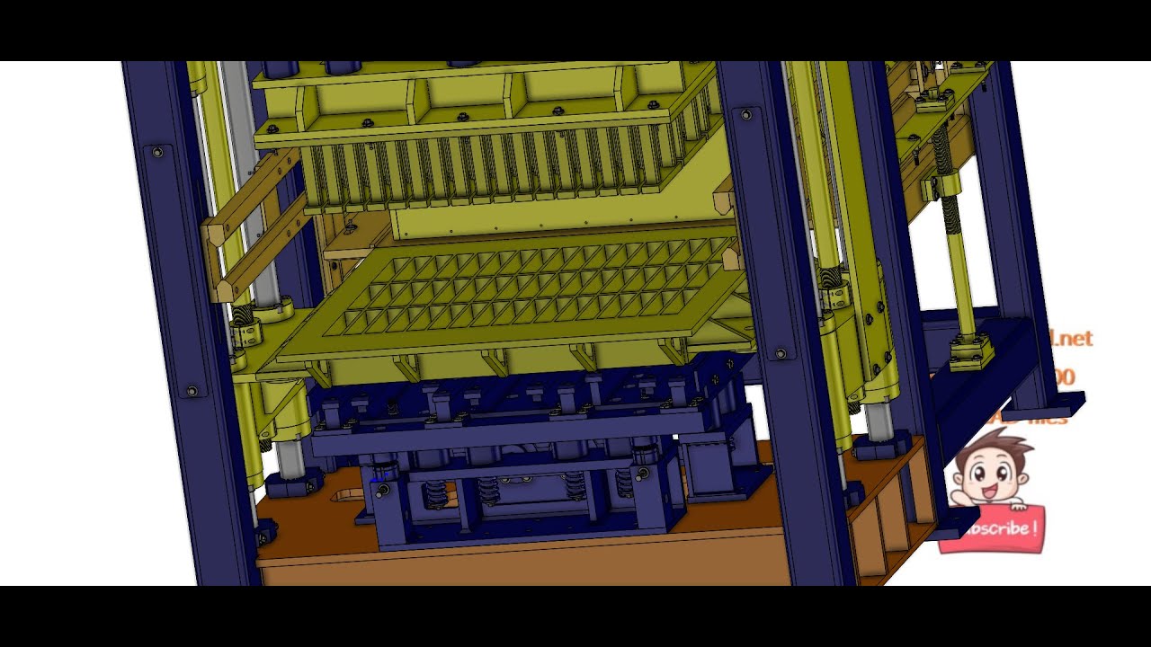 fully automatic brick making machine-industrial 3D model : machine ...