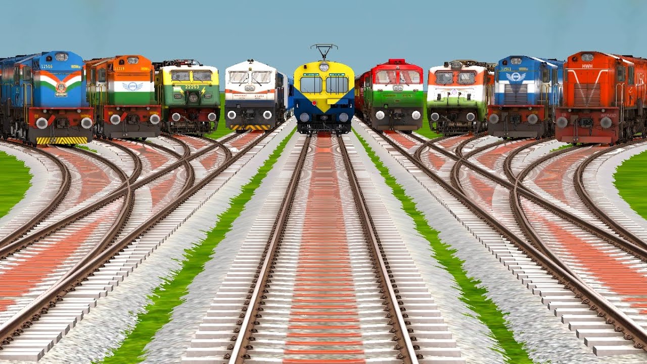 9️⃣Bhartiy Trains Crossing At Indian Bumpy Gradient Railroad Crossings ...