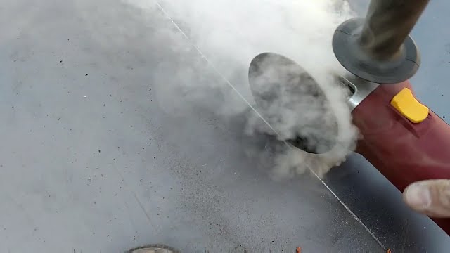 Chicago electric grinder review. Grinder starts on fire! - YouTube