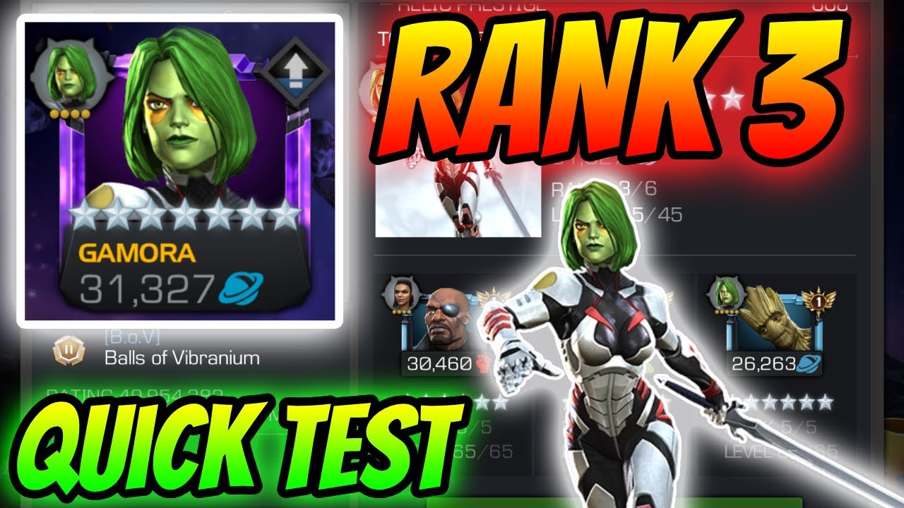 7 Star Rank 3 Gamora Gameplay | Marvel Contest of Champions - YouTube