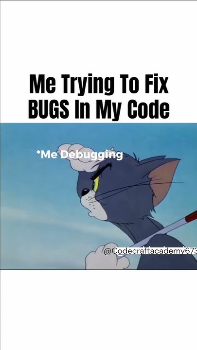 Me Trying To Fix Bugs In My Code๐ ๐funny Codingmemes Bug Software Memes Youtube