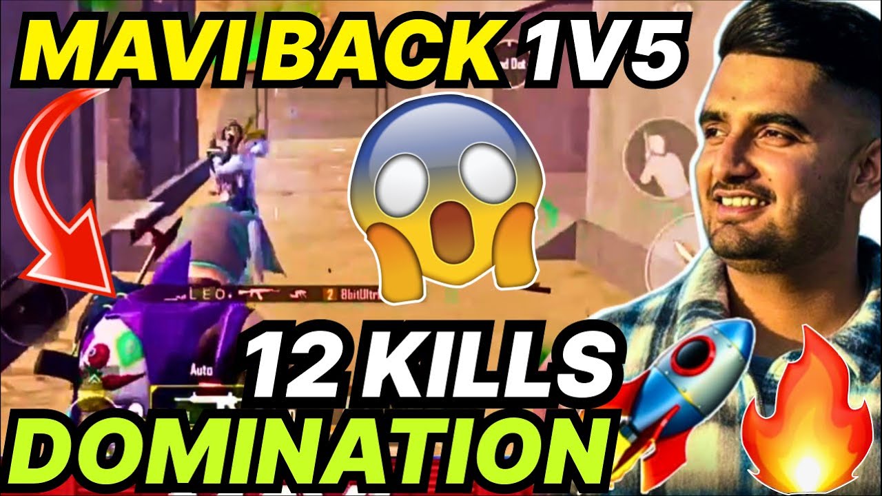 TOXIC MAVI BACK WITH 1V5🤯 | 5 TEAM SLAM😱😱 | 12 KILLS 😍 - YouTube