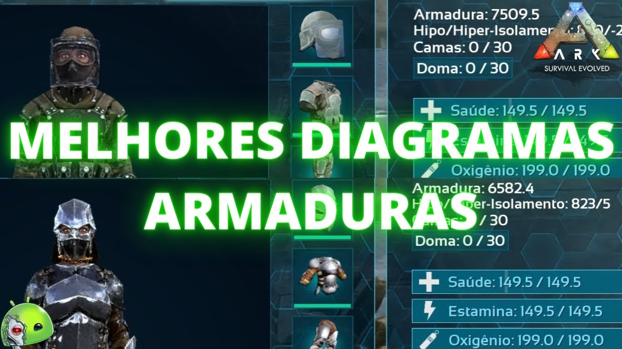 Melhores Diagramas ARK SURVIVAL MOBILE | ARMADURA FLAK E RIOT - YouTube