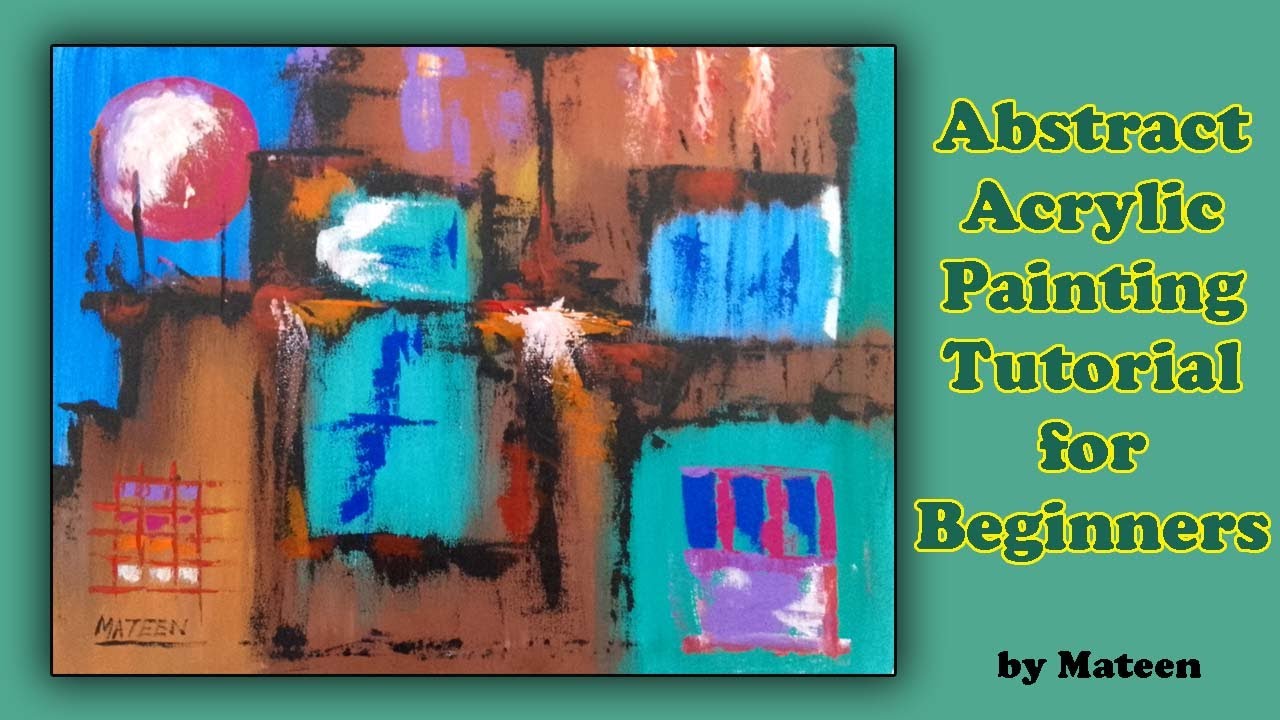 Abstract Acrylic Painting Tutorial | for Beginners | Step by step ...