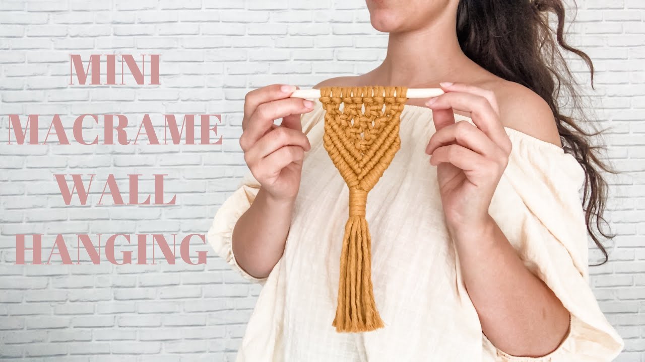 Small Macrame Wall Hanging Tutorial - Macrame For Beginners - Macrame ...