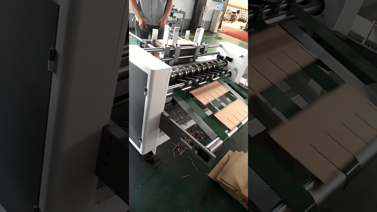 corrugated partition slotter machine - YouTube