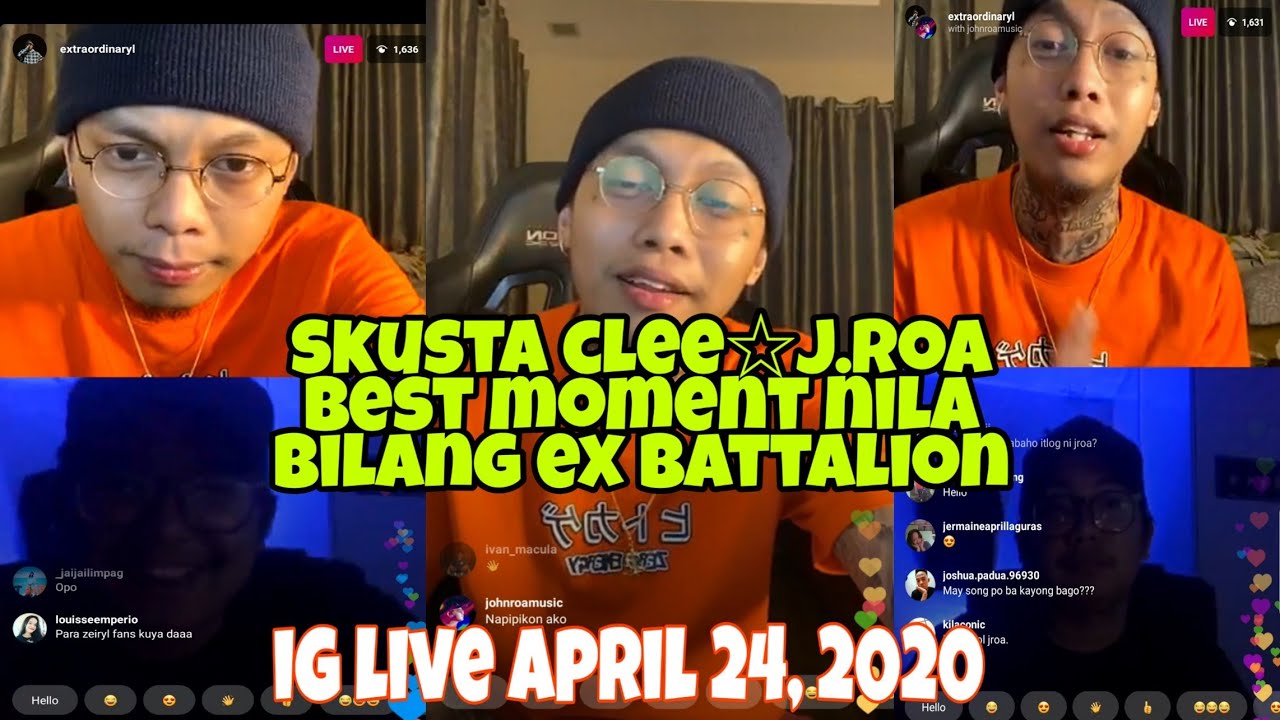 SKUSTA CLEE AT J.ROA COLLAB IG LIVE APRIL 24, 2020 BEST MOMENTS NILA ...