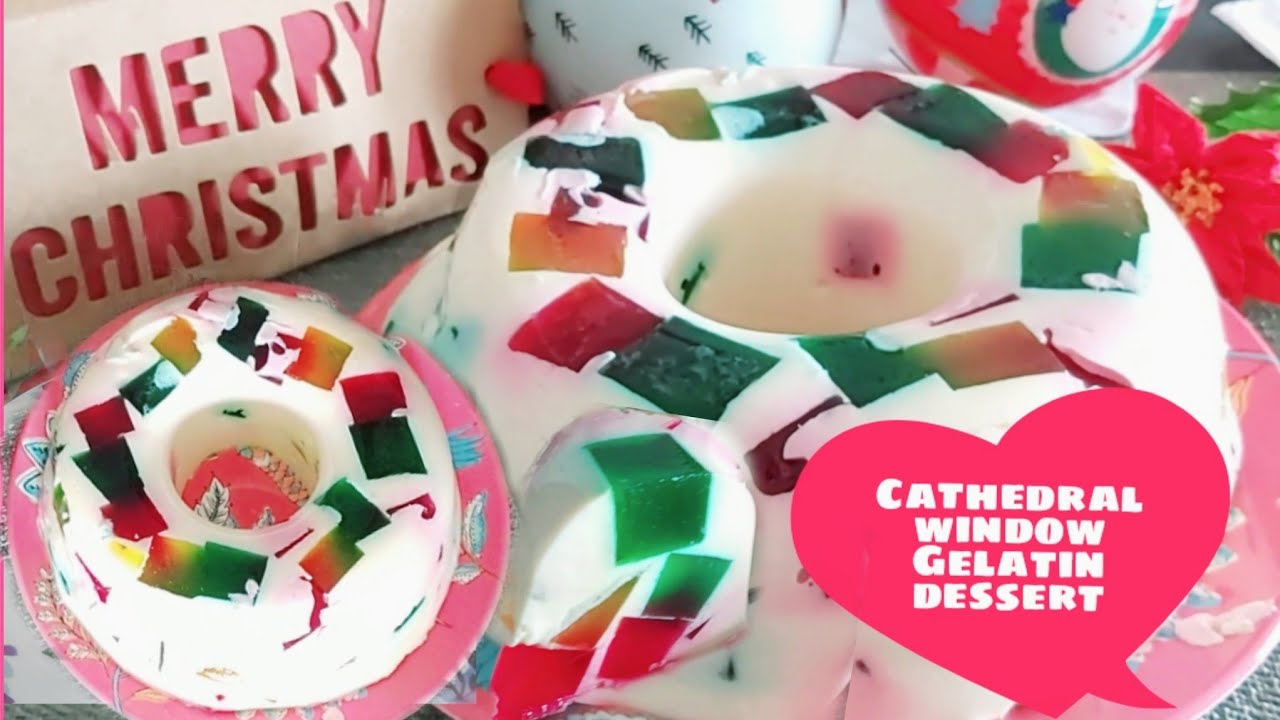 Cathedral Window Gelatin Dessert |Jelly Dessert Recipe | Broken Glass ...