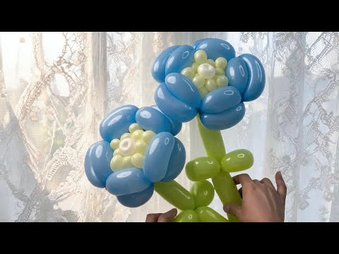 双层六瓣气球花🌸教程/How to Make a Double-Layer Six-Petal Balloon Flower#欣喜创意气球造型 #diy Balloon Flower