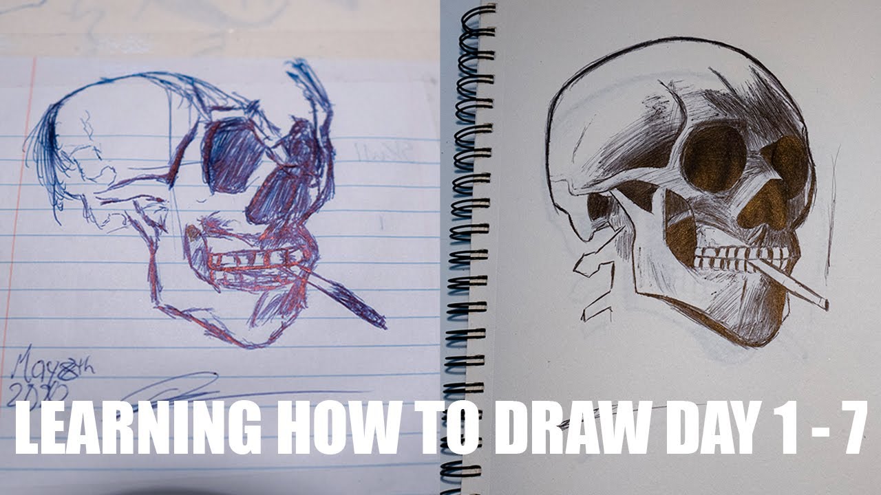 TEACHING MYSELF HOW TO DRAW IN 7 DAYS - YouTube
