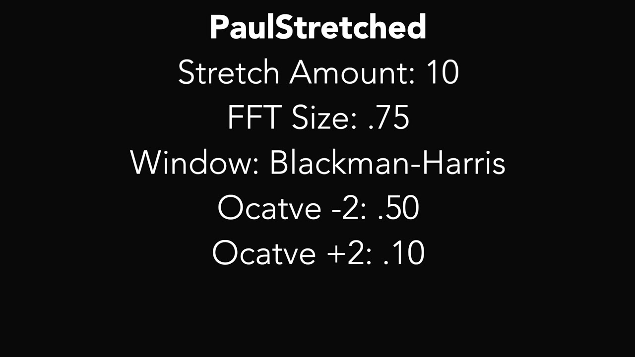PaulStretch Piano Demo - YouTube