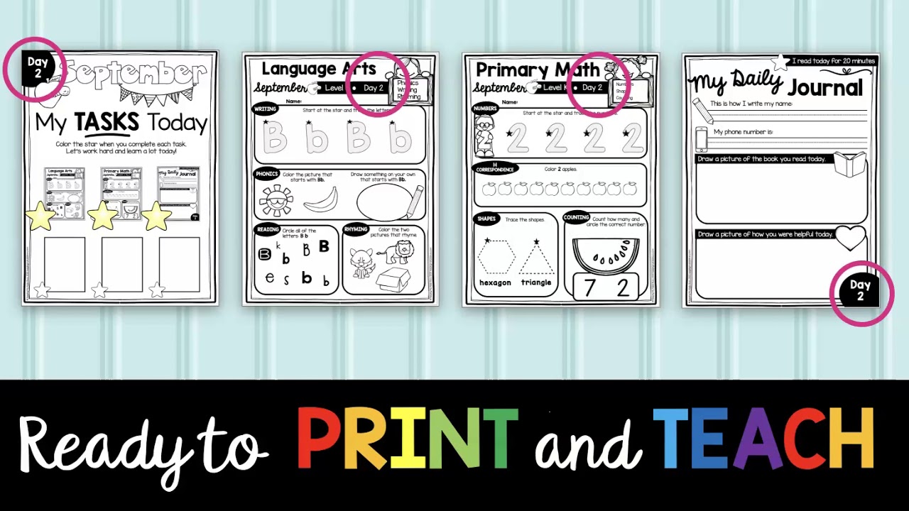 Kindergarten Distance Learning BUNDLE Video - YouTube