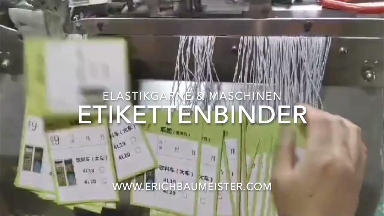 Hang tag stringer - elastic string - YouTube