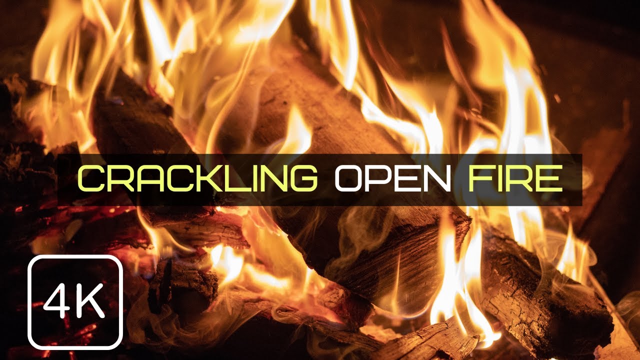 Crackling Open Fire | Relaxing Fireplace Sound | Burning Fireplace ...
