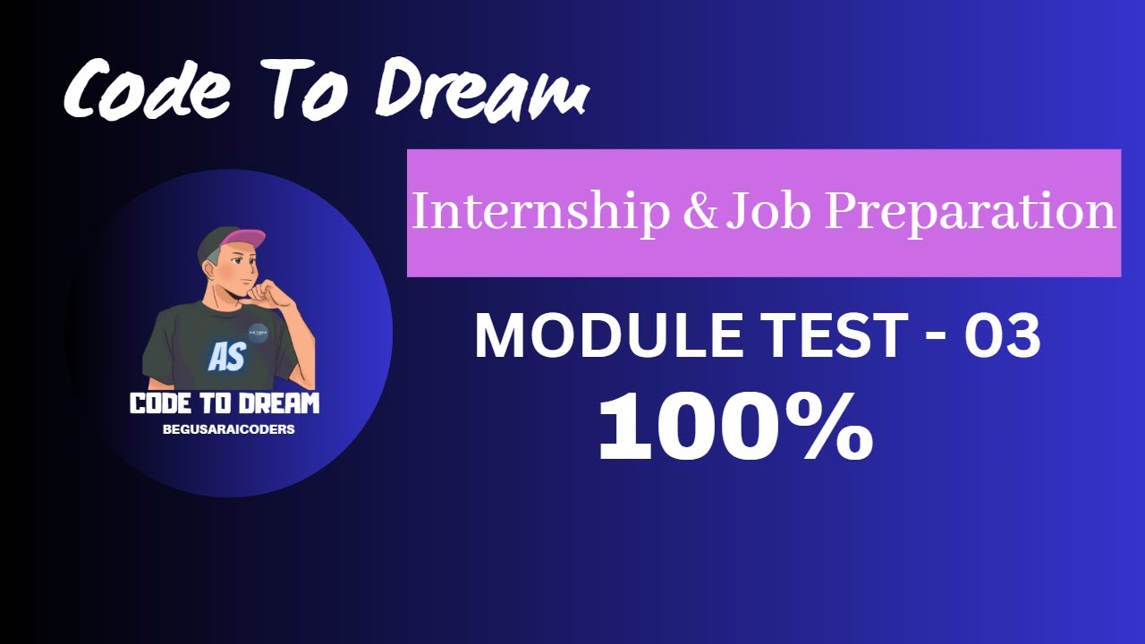 Internship And Job Preparation Internshala Module Test 03 Youtube