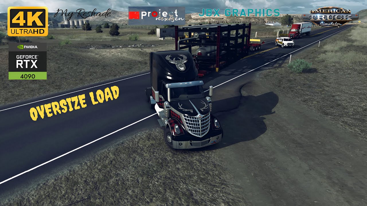 ATS OVERSIZE LOAD JBX 3+PNG realistic graphics gameplay RTX 4090 4K max ...