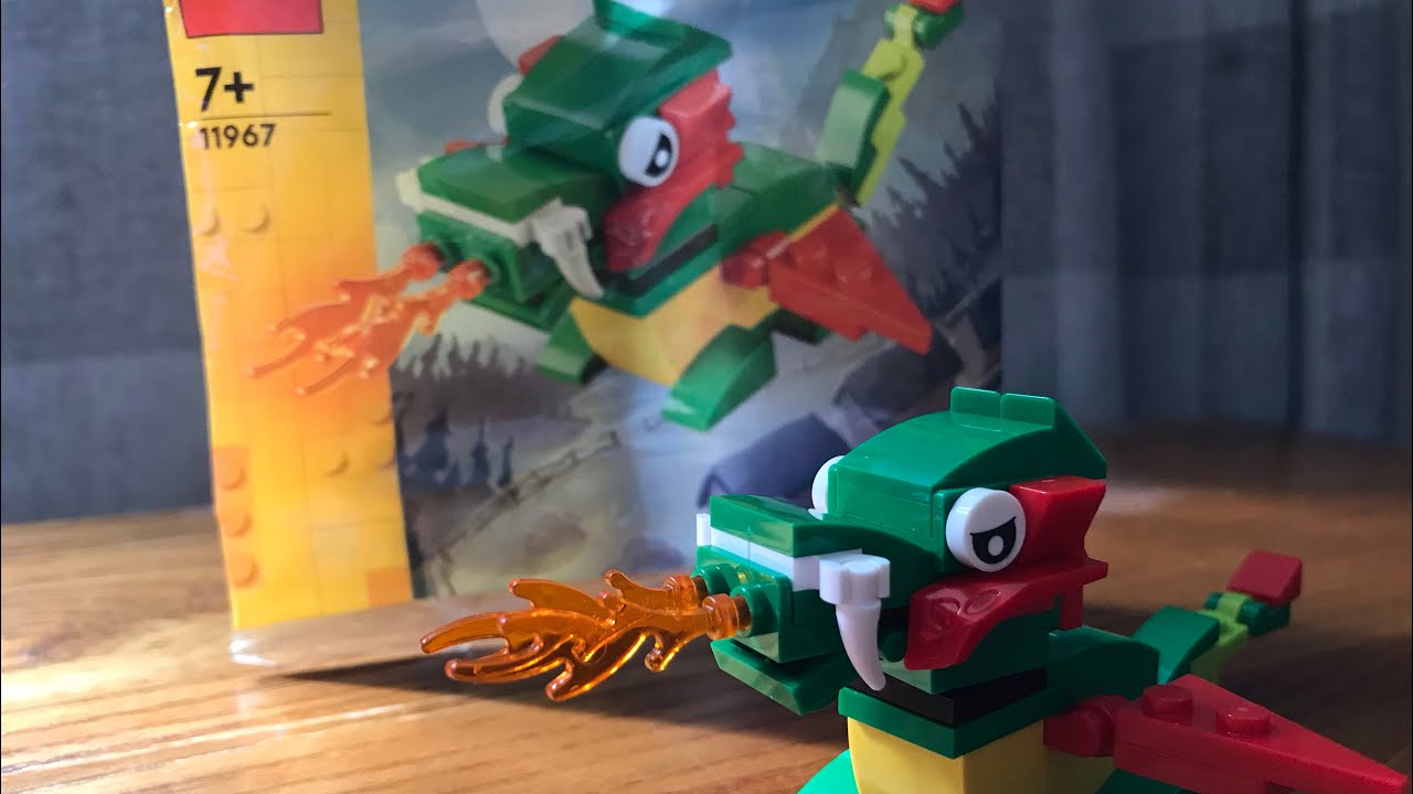 Lego Creator (11967) Dragon Polybag Construction Timelapse - YouTube
