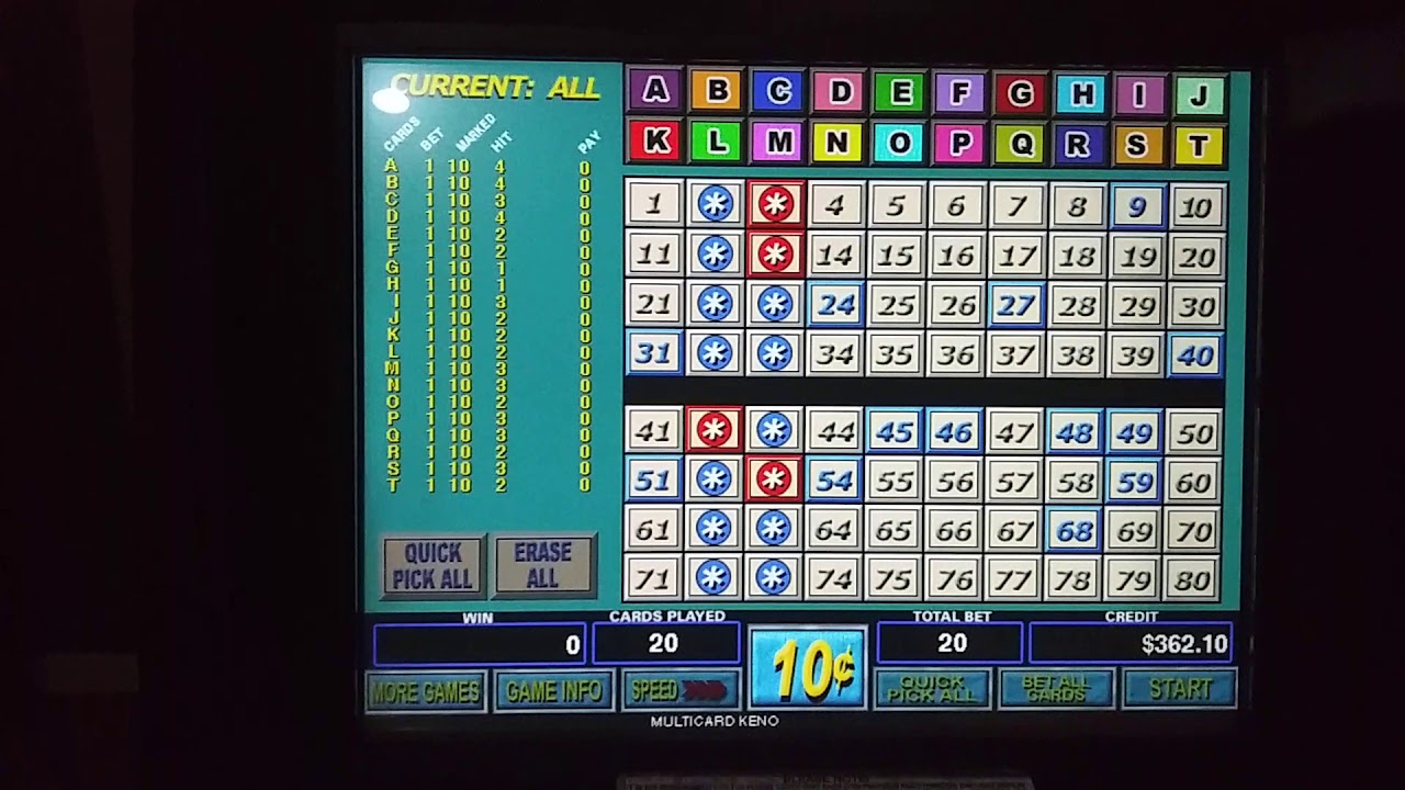 Multi-Card Keno: 10 Spot Bonanza. 2-27-20 - YouTube