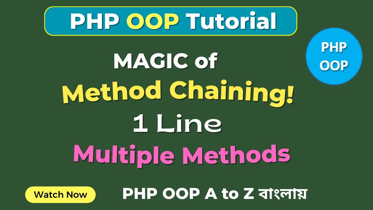 Master PHP Method Chaining Like a Pro! | OOP Tutorial for Beginners to Advanced | SoftAll - YouTube
