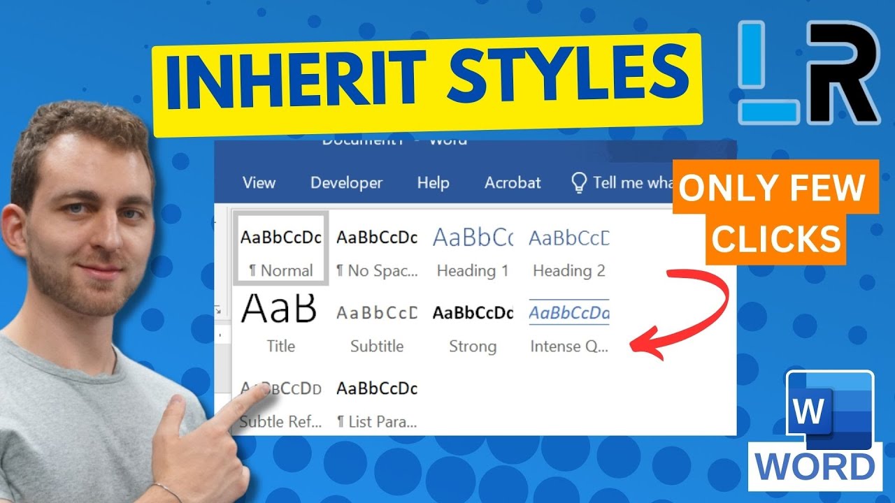 MS Word: Inherit style setting from other style 1 MINUTE - YouTube