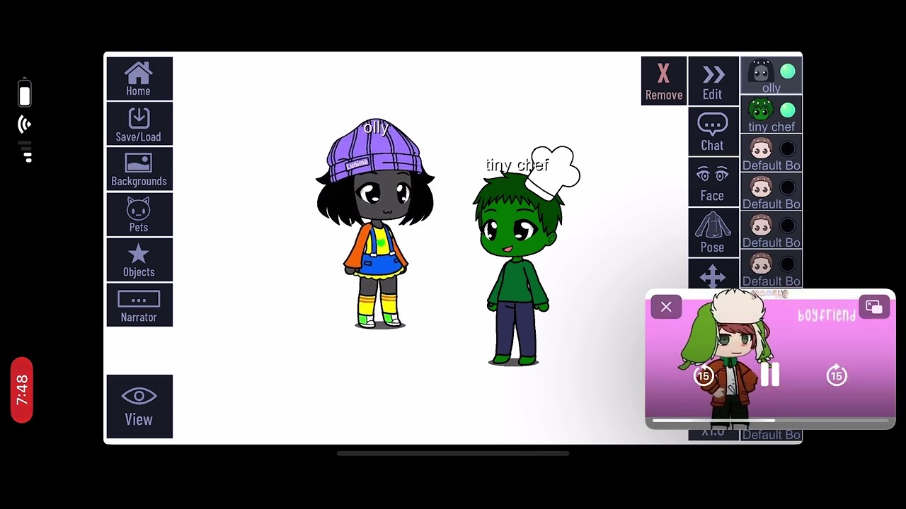 Chef x olly the tiny chef show gacha club boyfriend meme - YouTube
