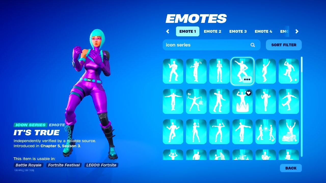 WONDER SKIN SHOWCASING ALL FORTNITE ICON SERIES & TIKTOK EMOTES! - YouTube