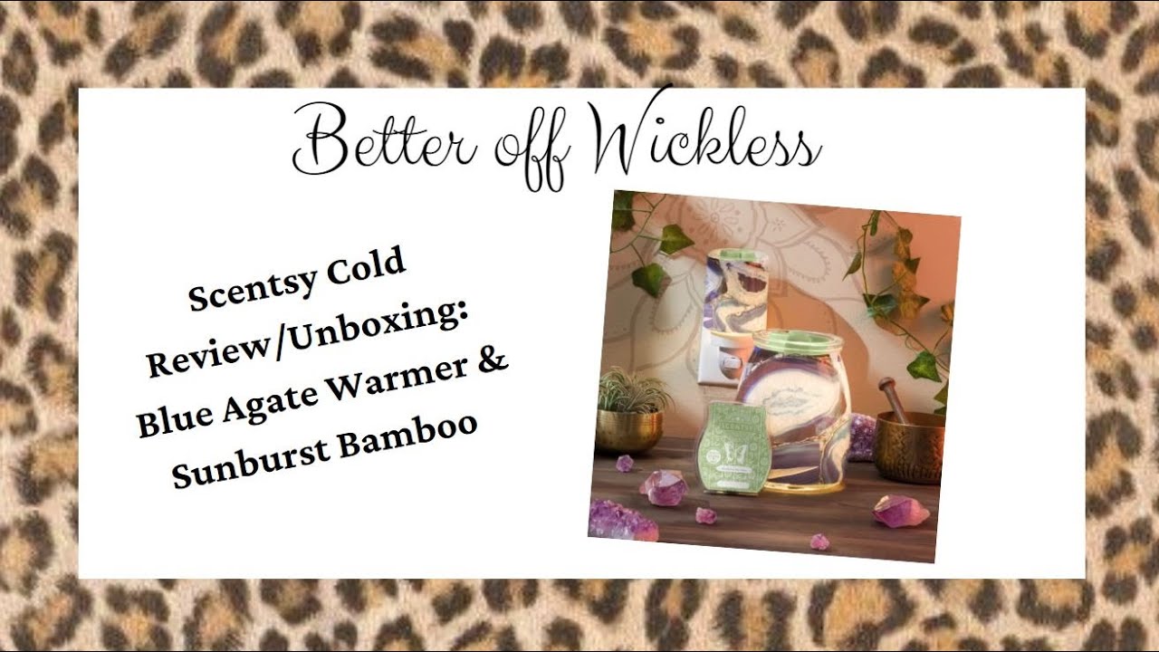Scentsy Cold Review/Unboxing: Blue Agate Warmer & Sunburst Bamboo - YouTube