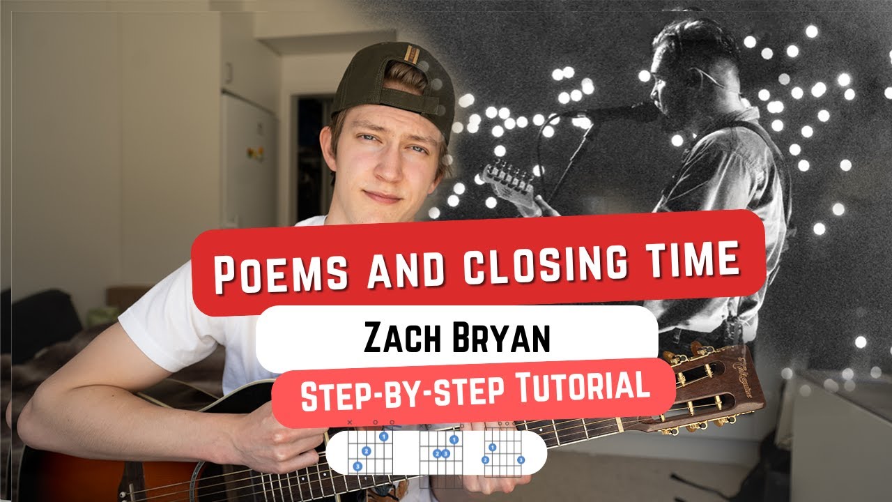 How To Play POEMS AND CLOSING TIME by Zach Bryan On Guitar! Beginner ...