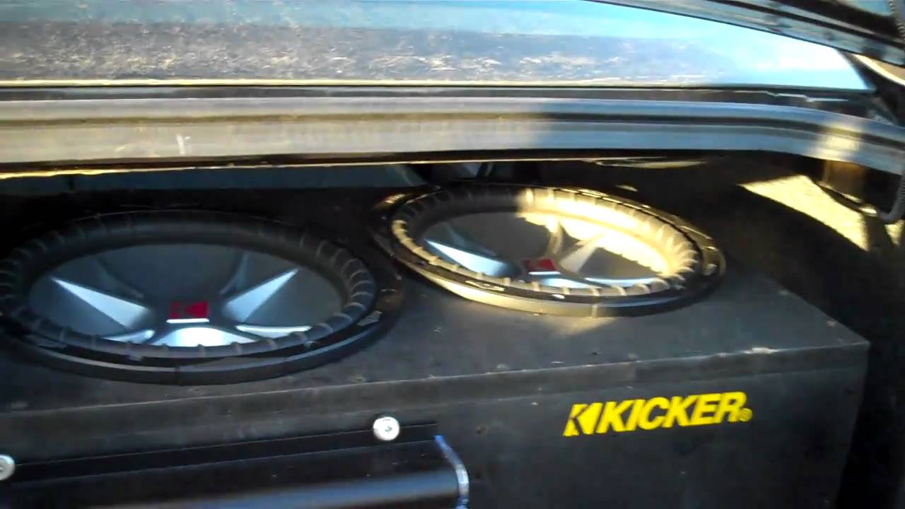 2 12" kicker cvr's on 1400 watt amp - YouTube